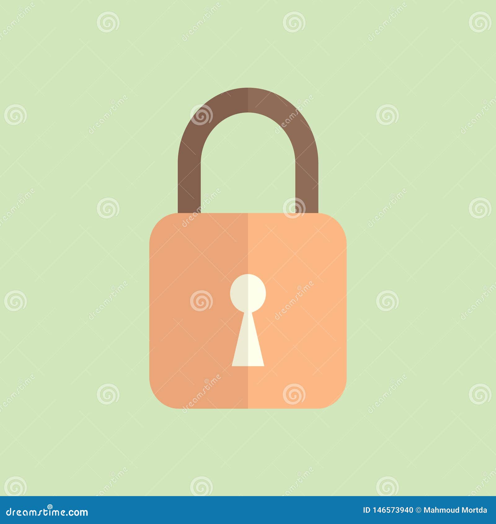 Flat Lock Vector Icon / Illustration Stock Vector - Illustration of ...