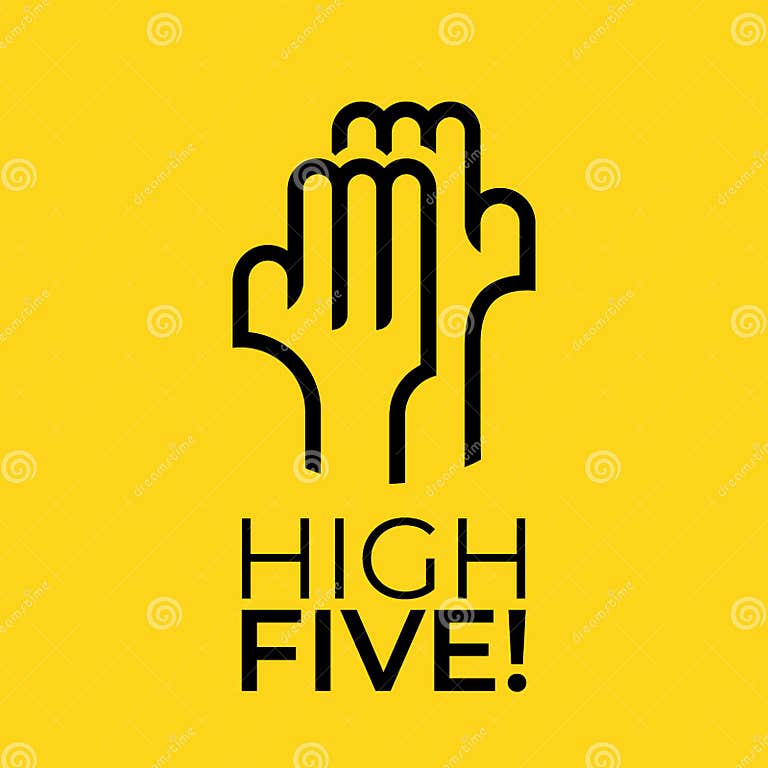 Vector Illustration, Icon and Logo High Five Stock Vector ...