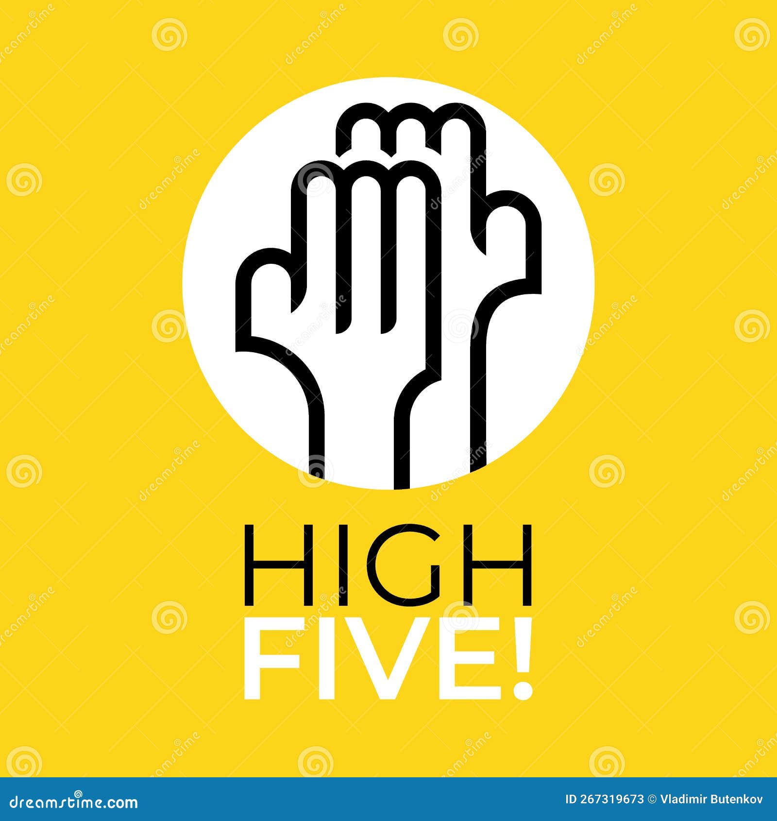 Vector Illustration, Icon and Logo High Five Stock Vector ...