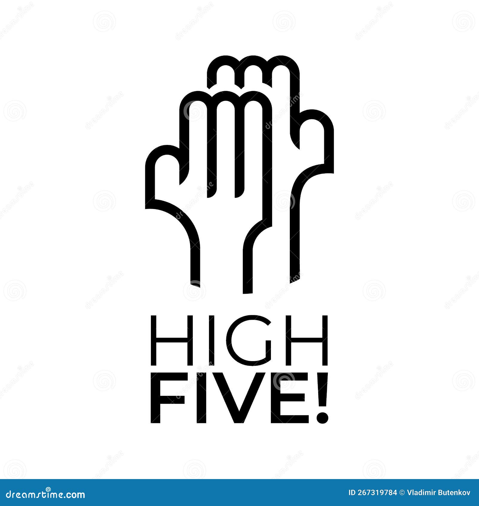 Vector Illustration, Icon and Logo High Five Stock Vector ...
