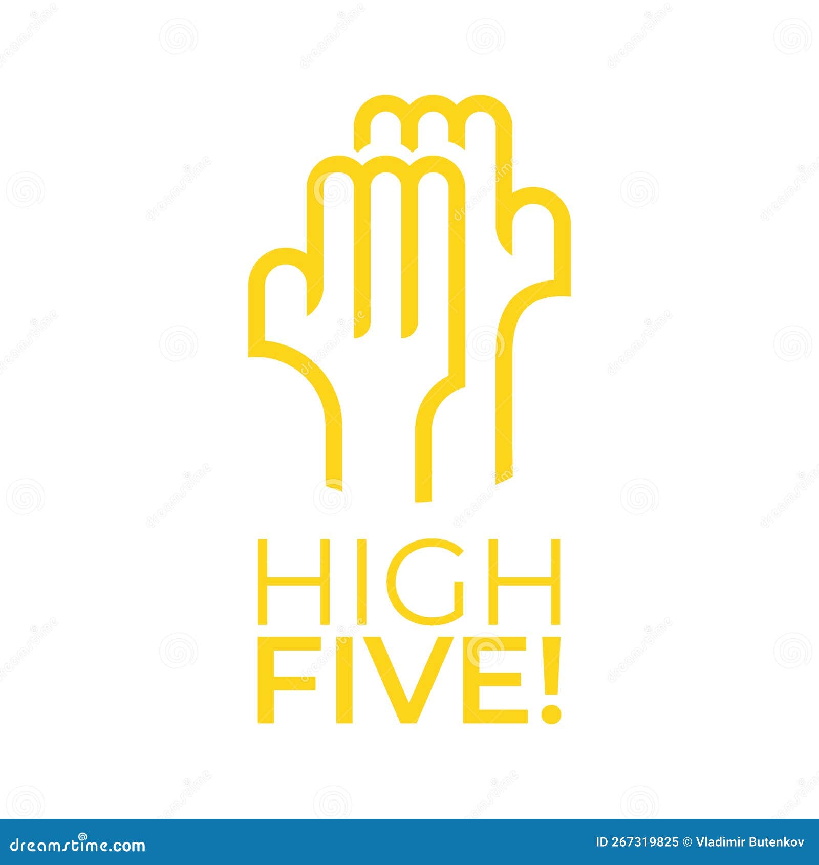 Vector Illustration, Icon and Logo High Five Stock Vector ...