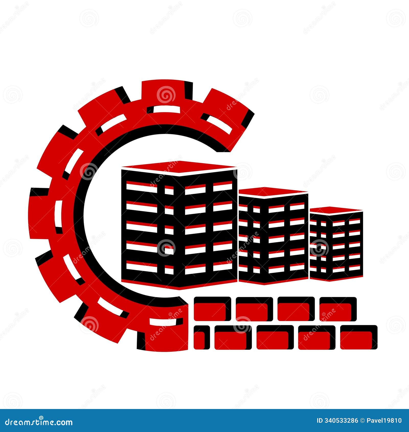 Vector Illustration, Icon, Logo of Multi-storey Buildings, Construction ...