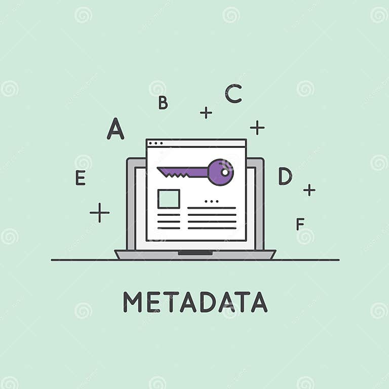 Vector Illustration Icon with Metadata Stock Illustration ...