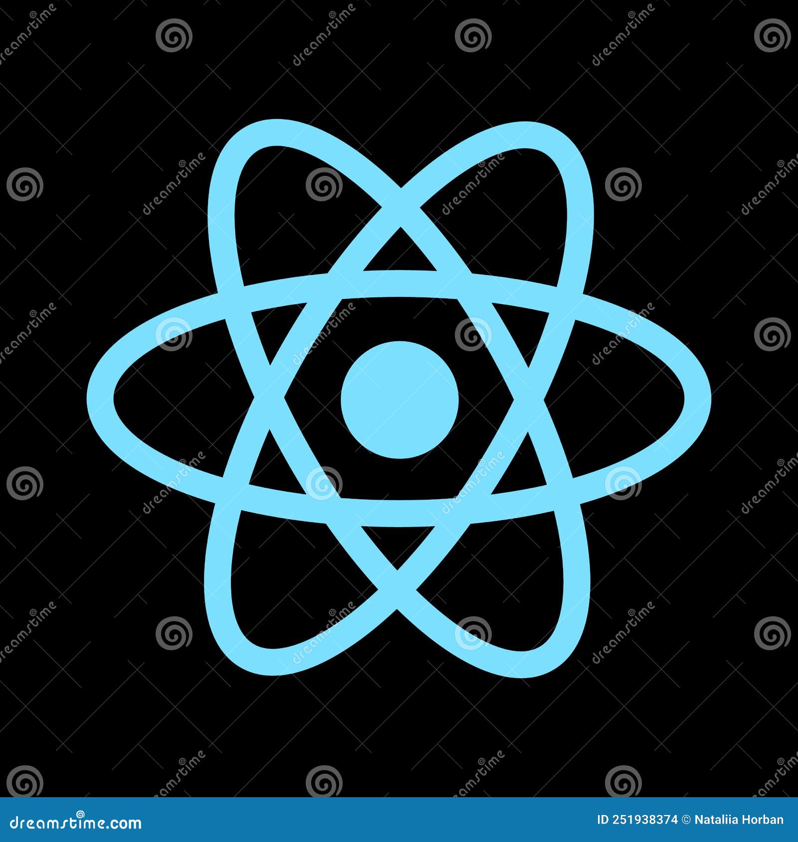 Vector Illustration of an Icon of the React Programming Language Stock ...