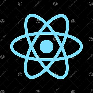 Vector Illustration of an Icon of the React Programming Language Stock ...