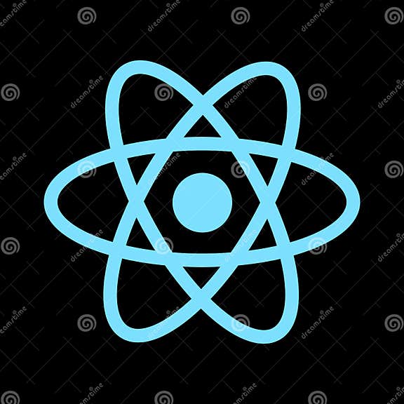 Vector Illustration of an Icon of the React Programming Language Stock ...