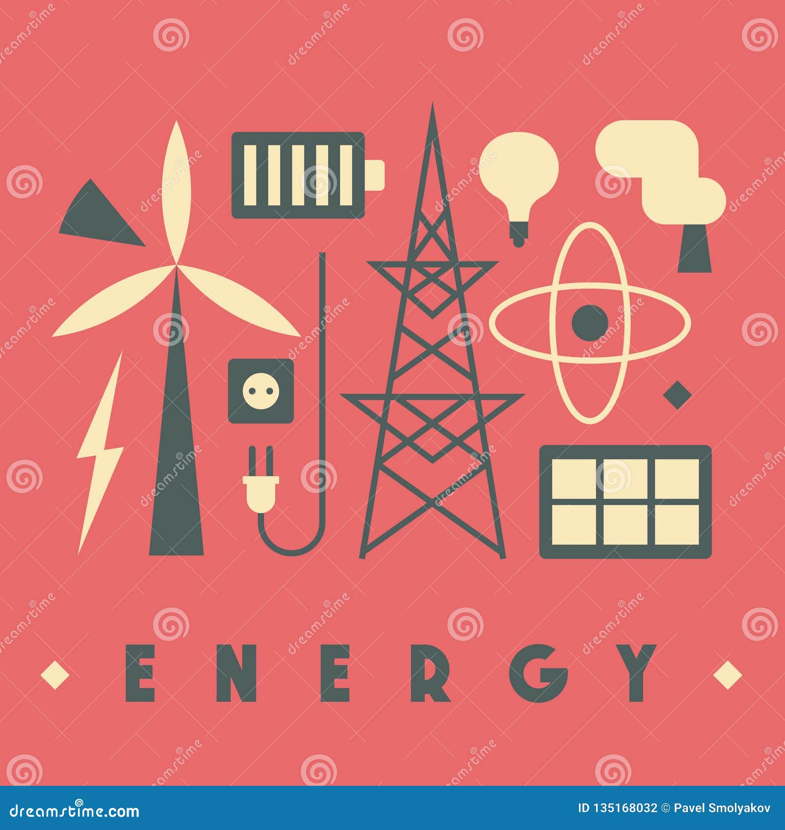 Vector Illustration Icon Set of Energy Stock Vector - Illustration of ...