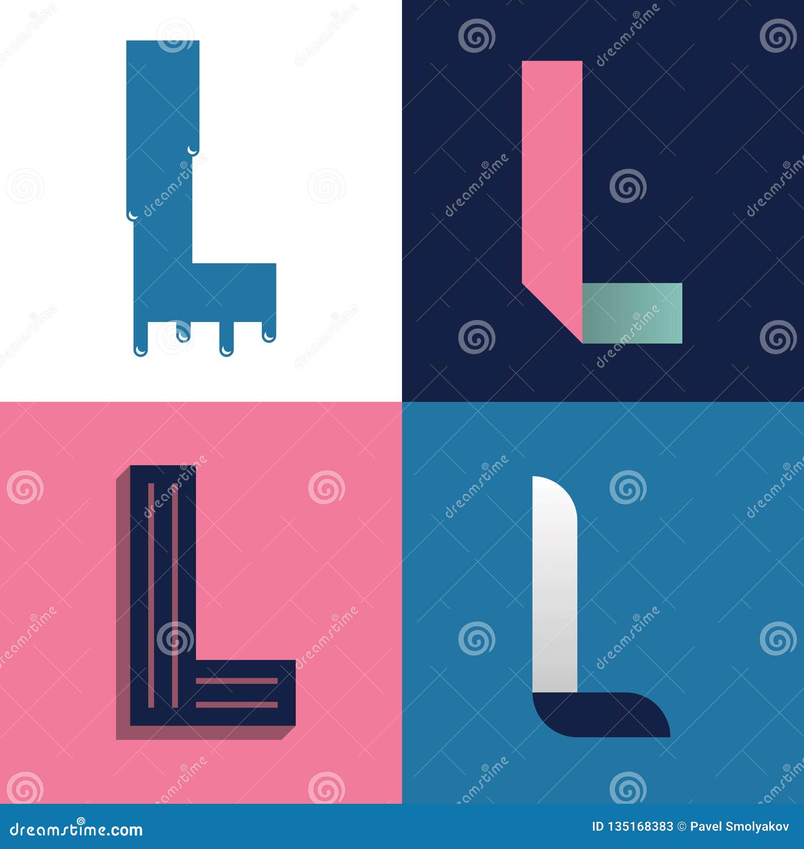Vector Illustration Icon Set of Letter L Stock Vector - Illustration of ...
