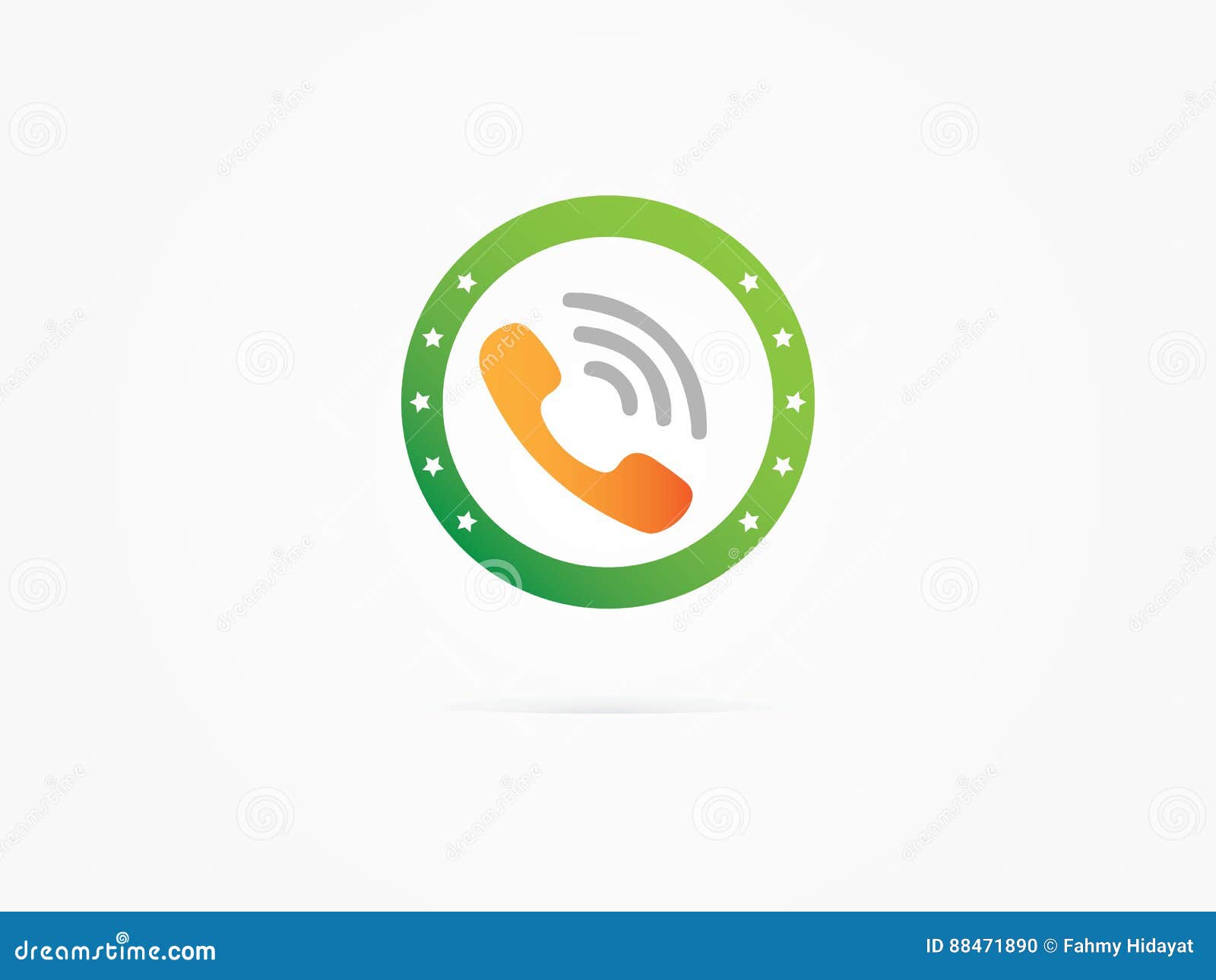 Vector Illustration Icon Symbol Phone in Circle Stock Illustration ...