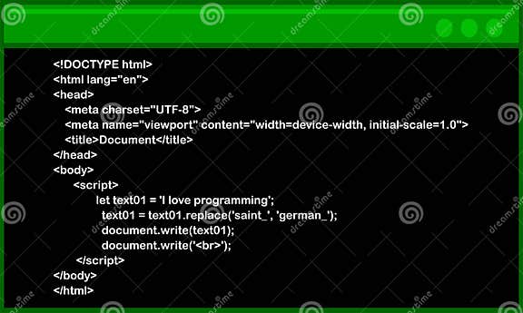 Programming Script Coding Terminal Cmd Prompt Stock Vector