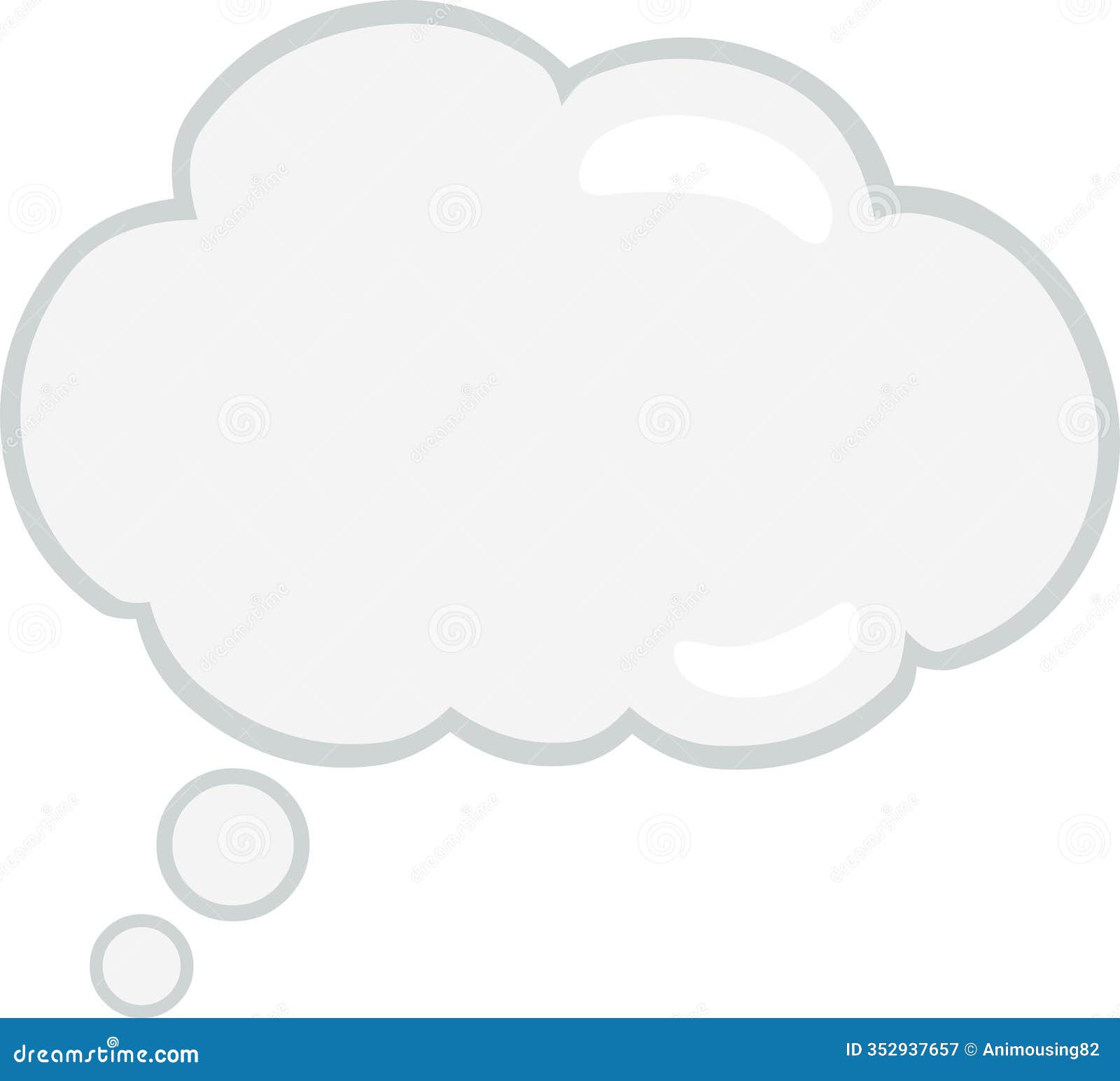 Think Cloud Cartoon Illustration Stock Illustration - Illustration of ...