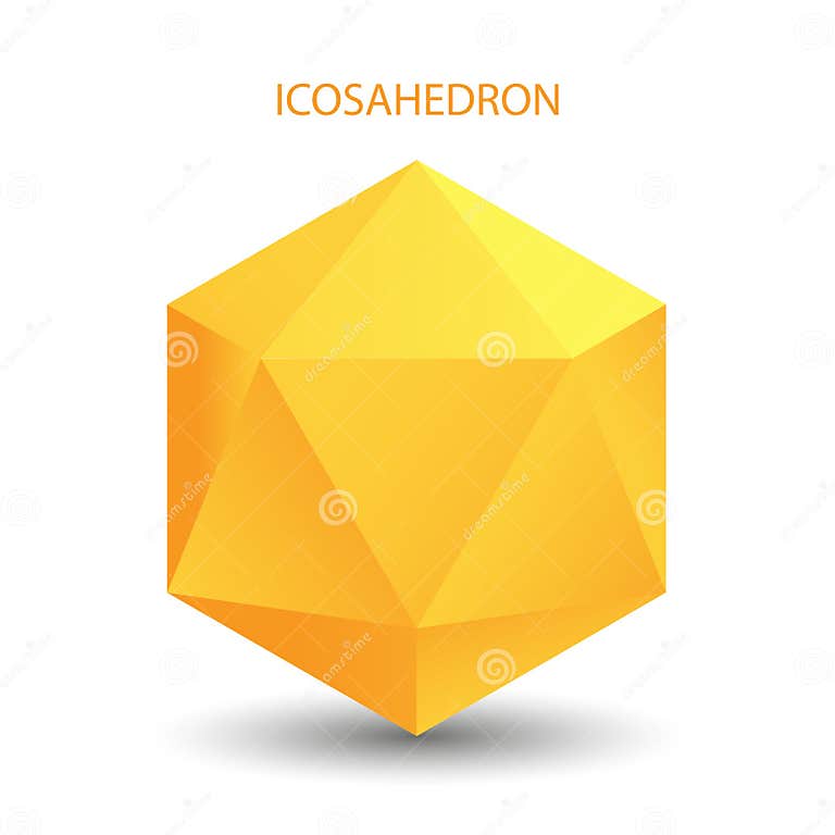 Vector Illustration of an Icosahedron with a Gradient for Game, Icon, Packagingdesign, Logo ...