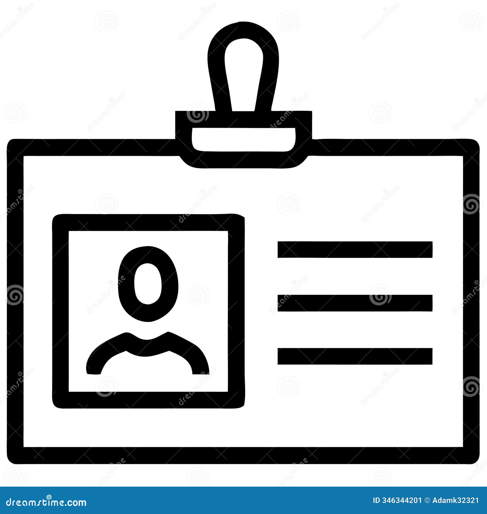 Personal Credentials Vector Icon On White Background. Flat Vector ...