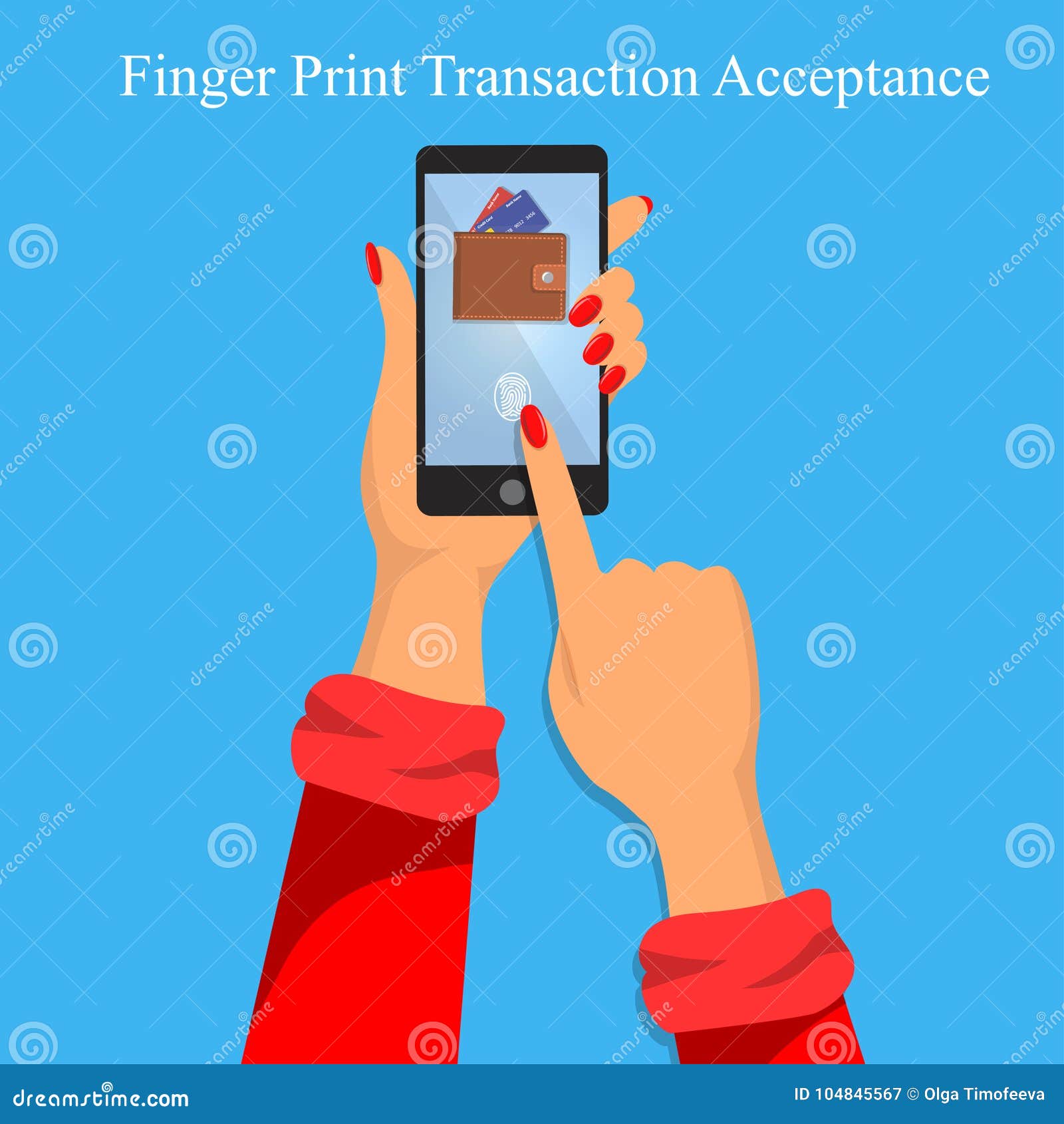 Finger Print Identification or Verification Stock Vector - Illustration ...