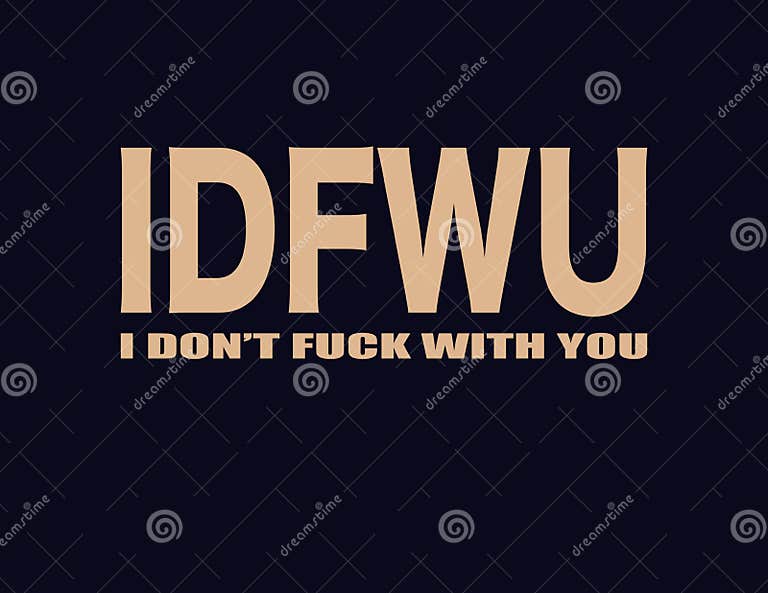 Vector Illustration with IDFWU Inscription. Stock Vector - Illustration ...