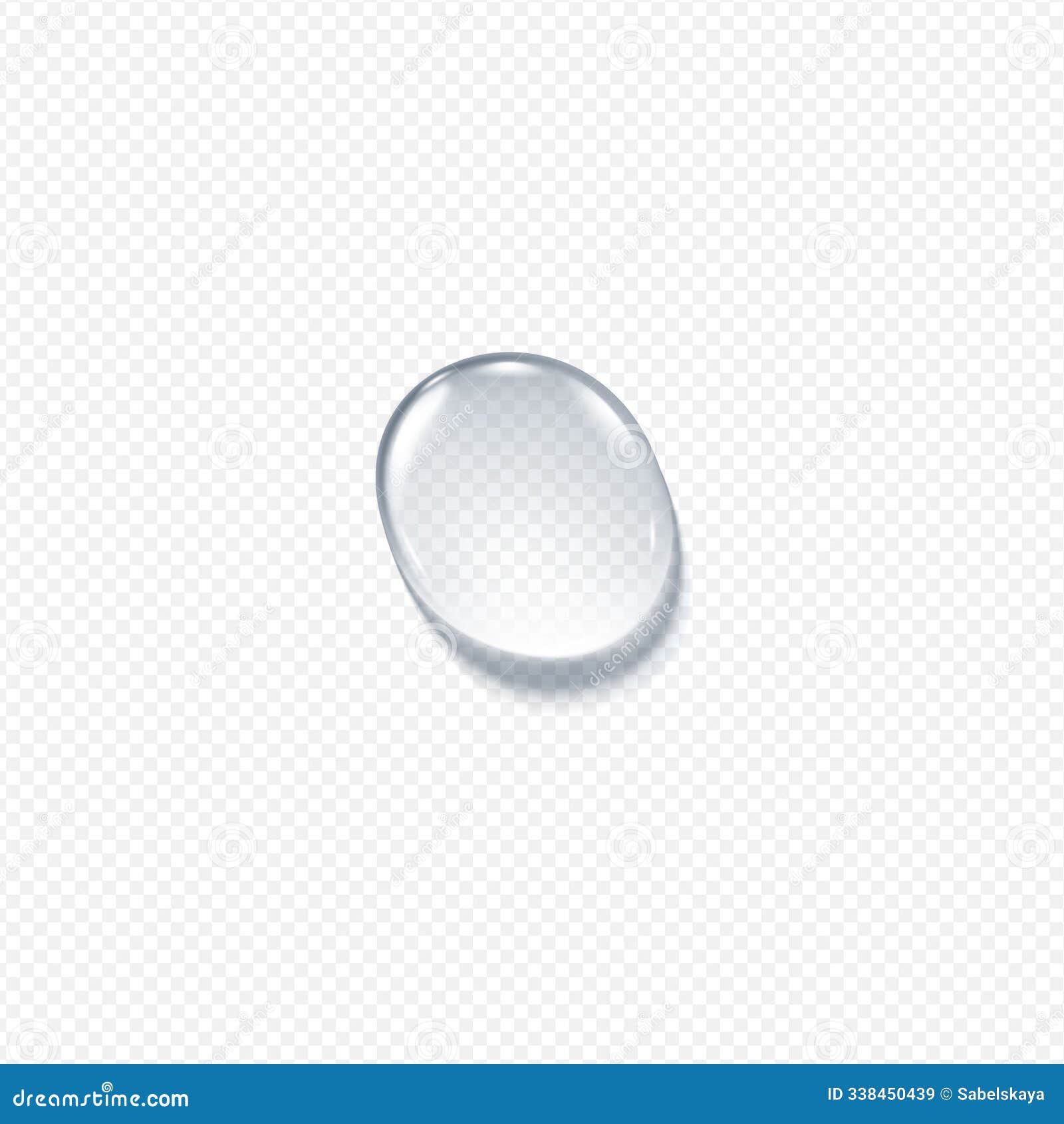 A Vector Illustration Illustrating a Spherical Water Drop that Reflects ...