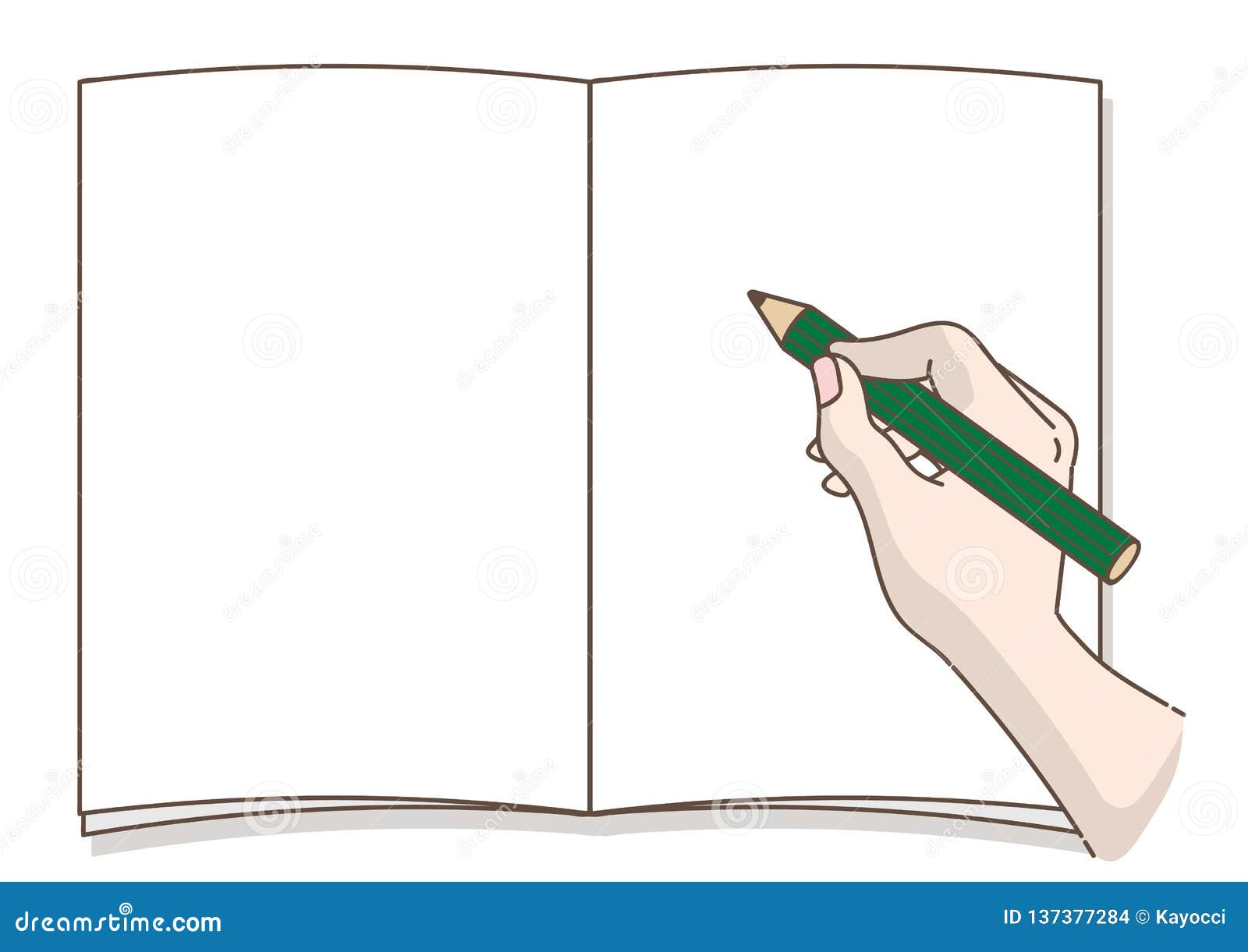 Writing Hand - Pencil and Notebook Stock Vector - Illustration of paper ...