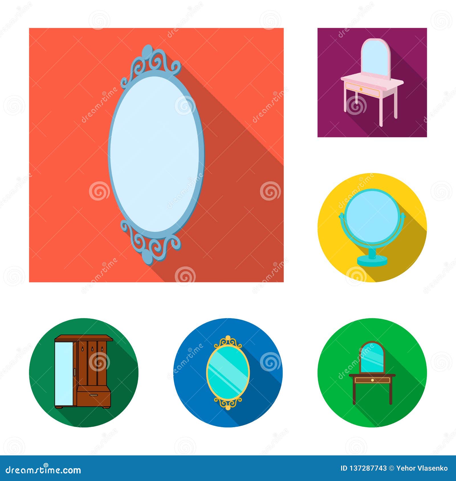 Vector Design of and Imagery Symbol. Set of and Reflection Stock Vector ...