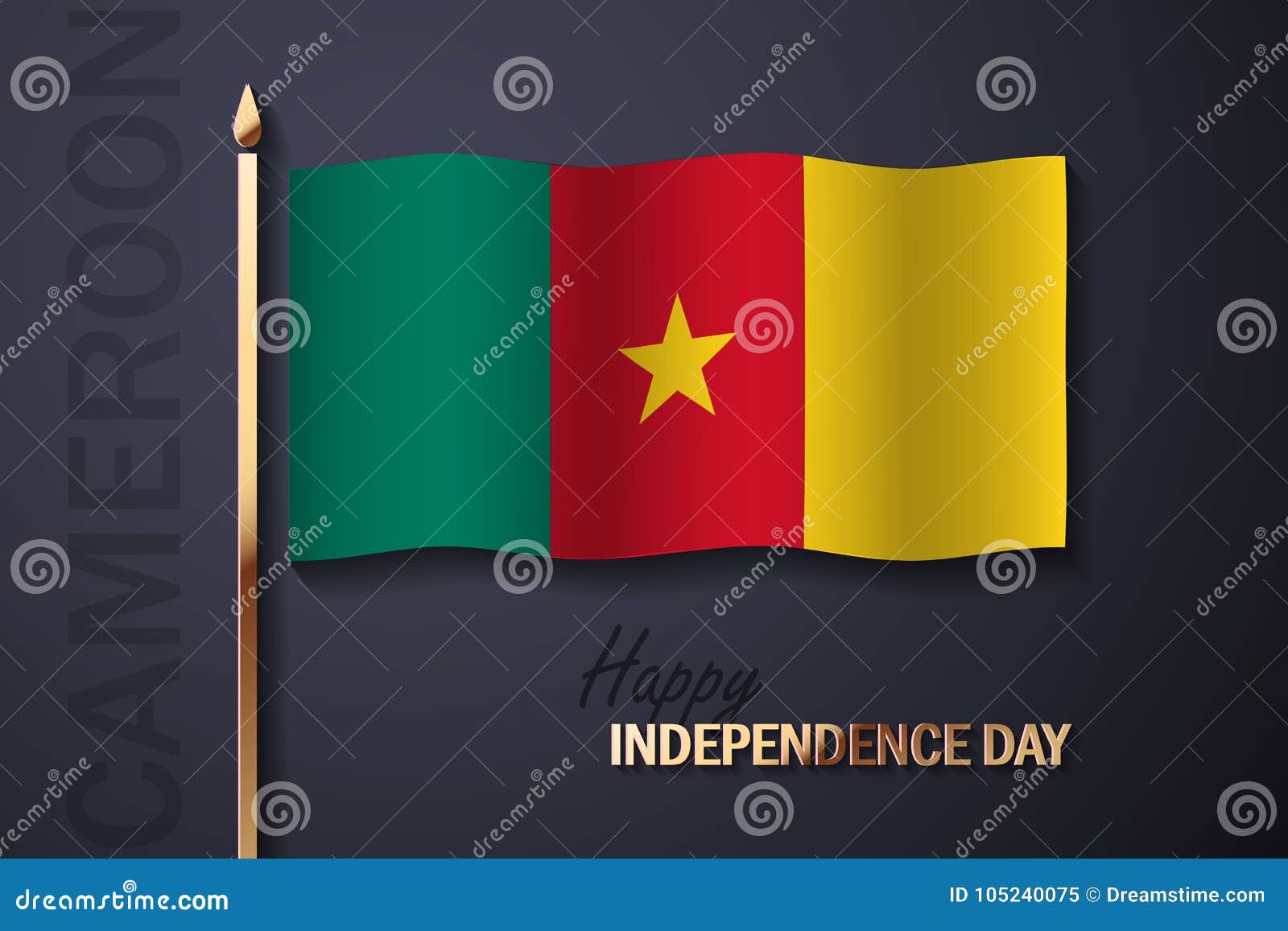 Vector Illustration for Independence Day of Cameroon Stock Vector ...