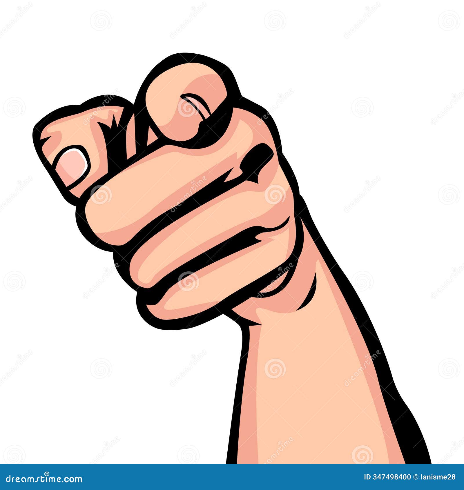 Vector Illustration of Index Finger Pointing Forward Stock Vector ...