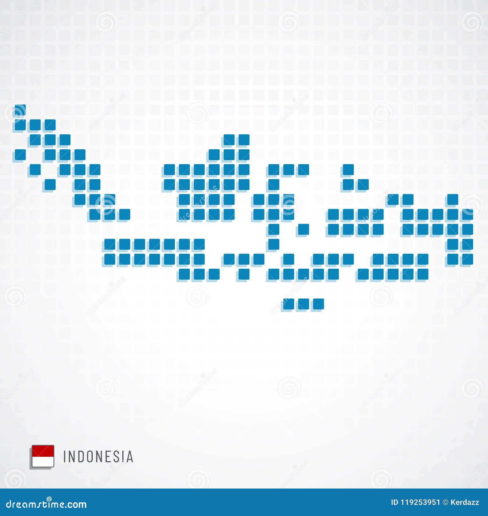 Indonesia Map and Flag Icon Stock Vector - Illustration of basic ...