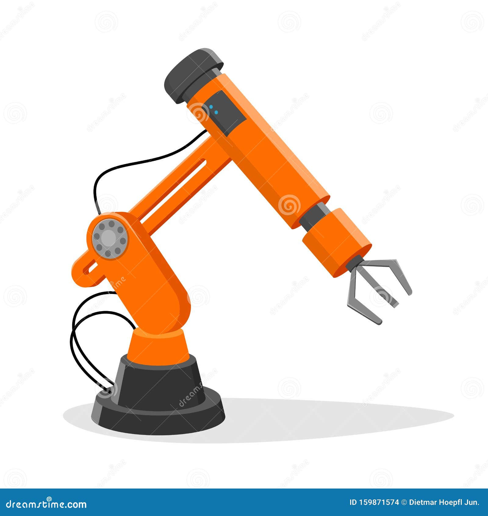 Vector Illustration of an Industrial Robot Stock Vector - Illustration ...