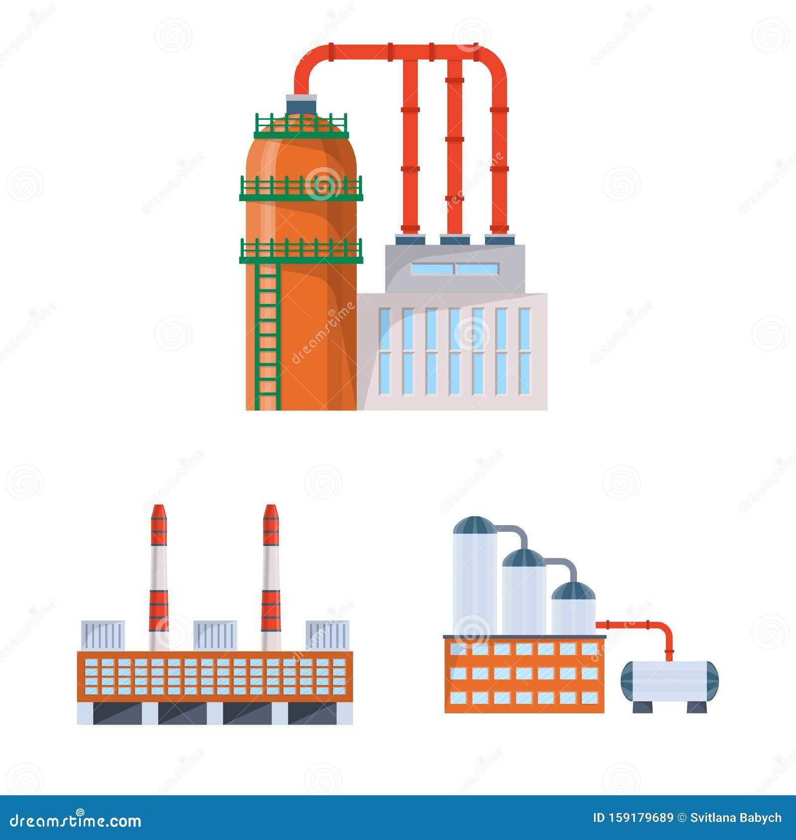 Vector Design of Industry and Building Icon. Collection of Industry and ...