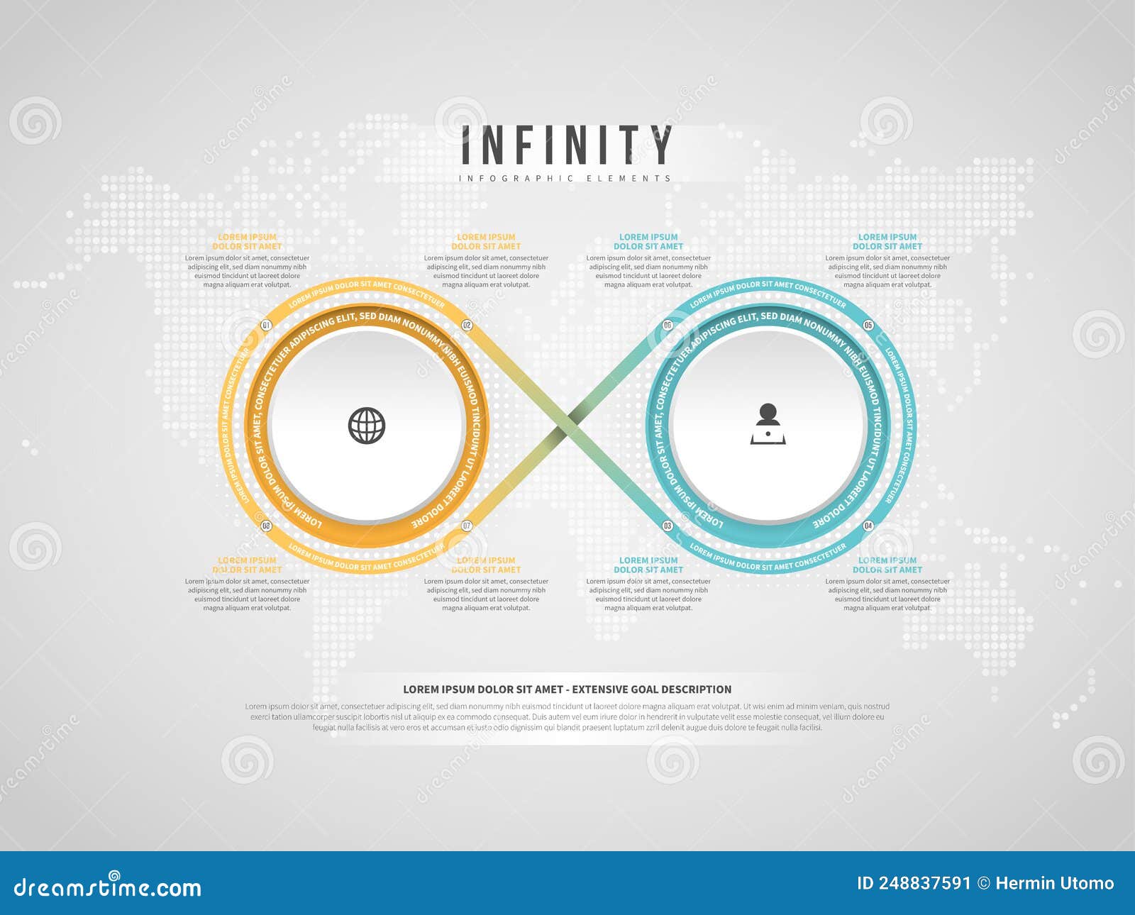 Infinity Infographic stock vector. Illustration of flow - 248837591