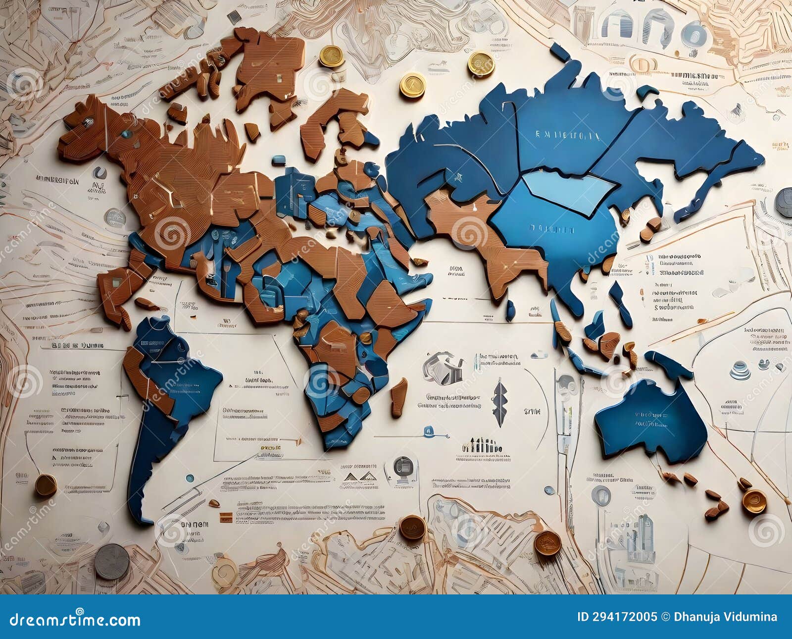 Vector Illustration of an Financial Map Stock Illustration ...