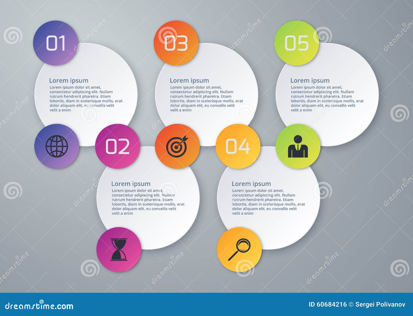 Vector Illustration Infographic Five Options Stock Vector ...