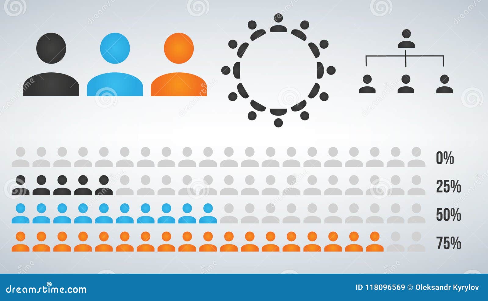 Vector Illustration of Infographic User Icon Element, Statistic and ...