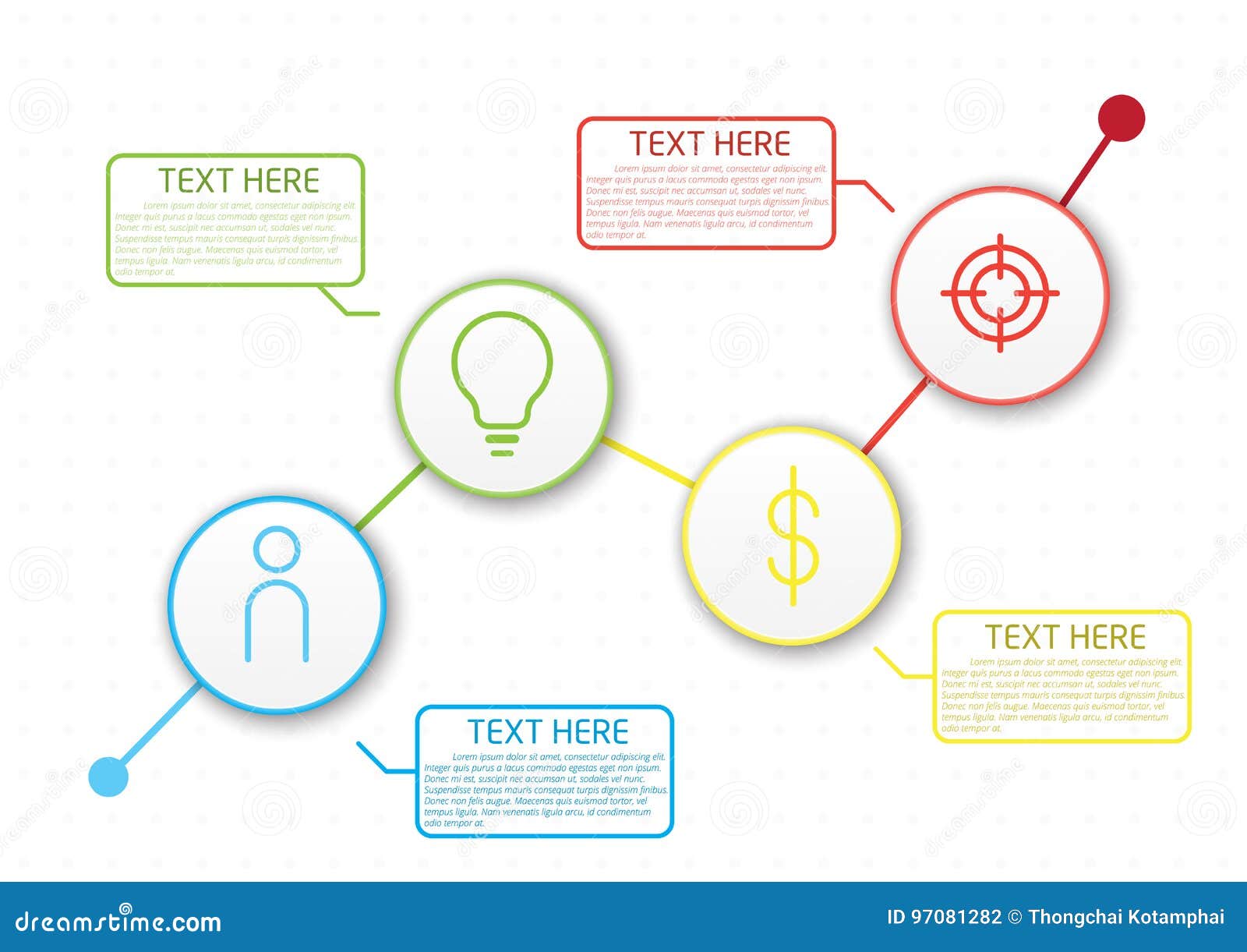 Vector Illustration Infographic Workflow Layout Diagram Number O Stock ...