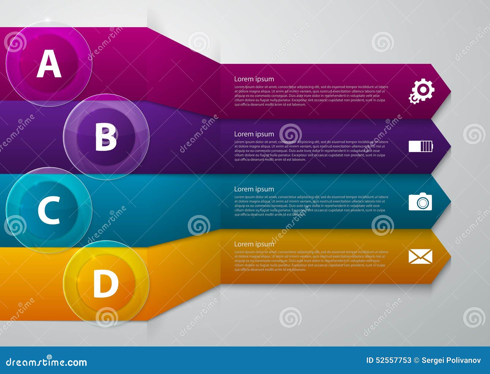 Vector Illustration Infographics Band Arrow Stock Vector - Illustration ...