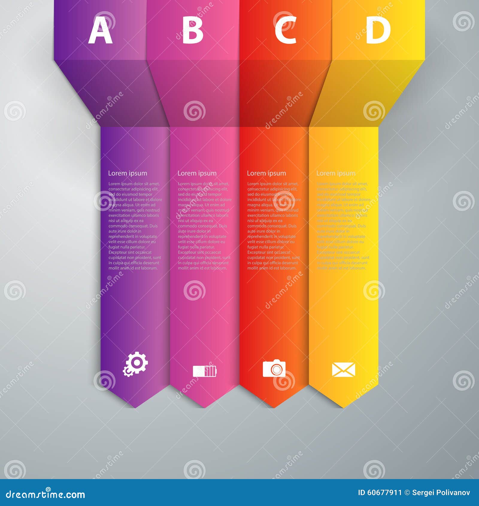 Vector Illustration Infographics Band Arrow Stock Vector - Illustration ...