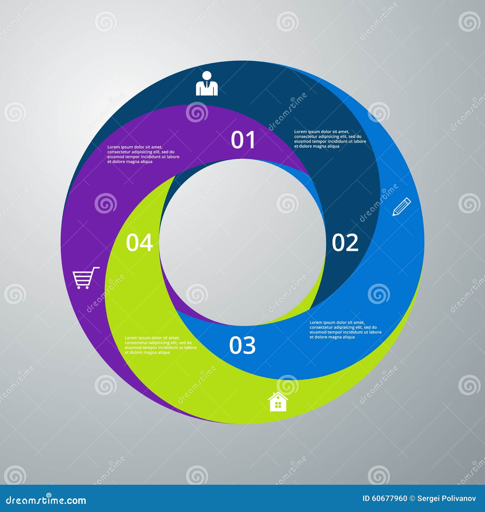 Vector Illustration Infographics Circle With Sectors | CartoonDealer ...