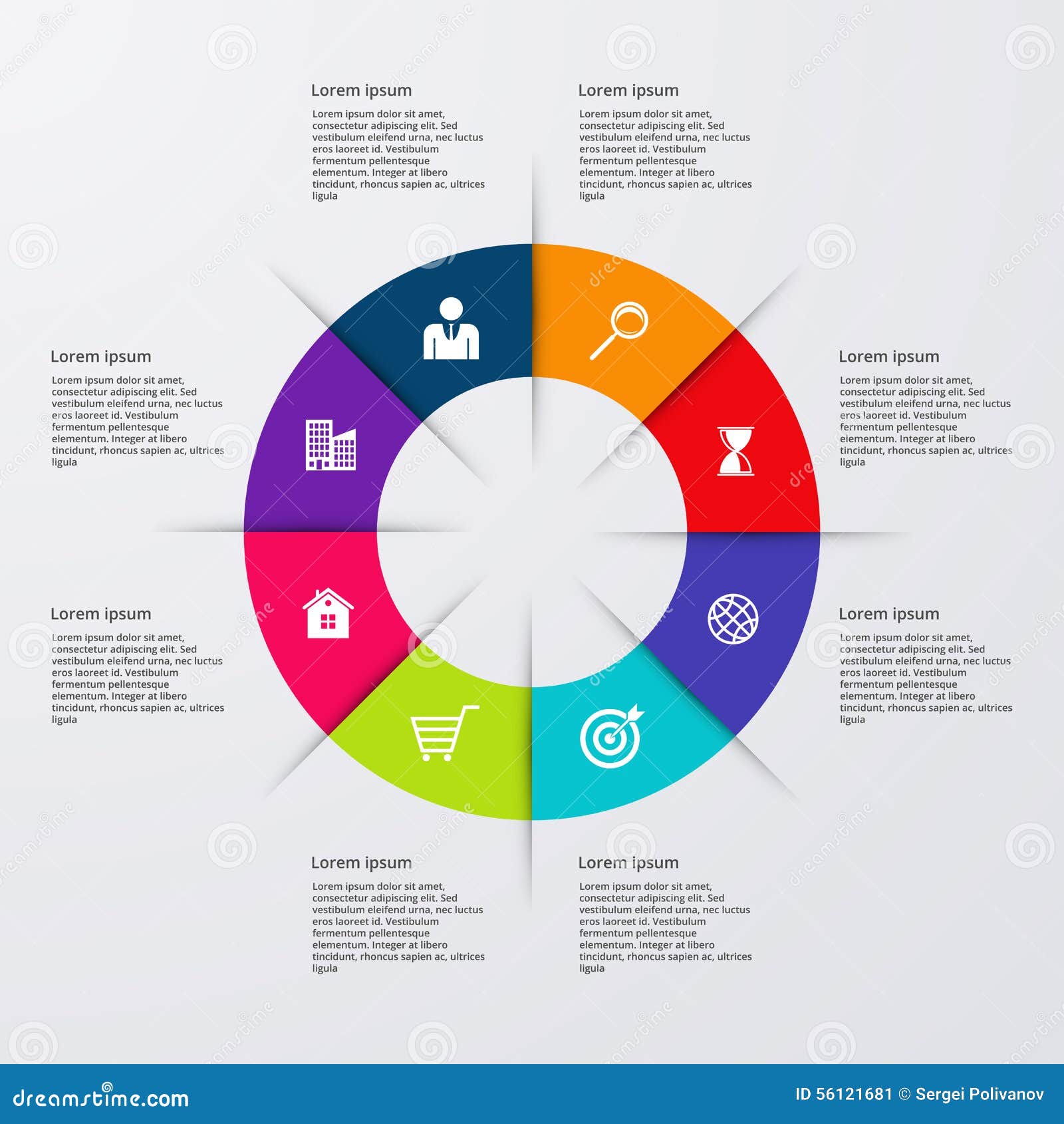Vector Illustration Infographics Eight Options Stock Vector ...