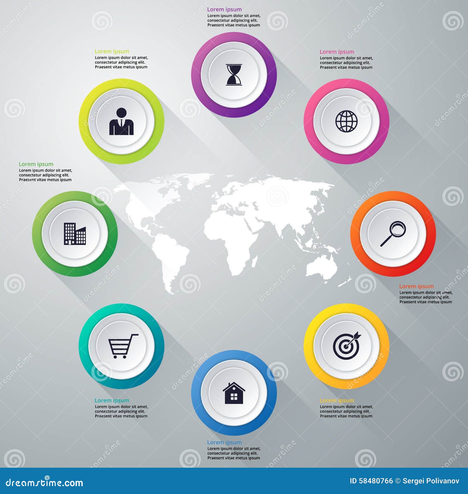 Vector Illustration Infographics Eight Options Stock Vector ...