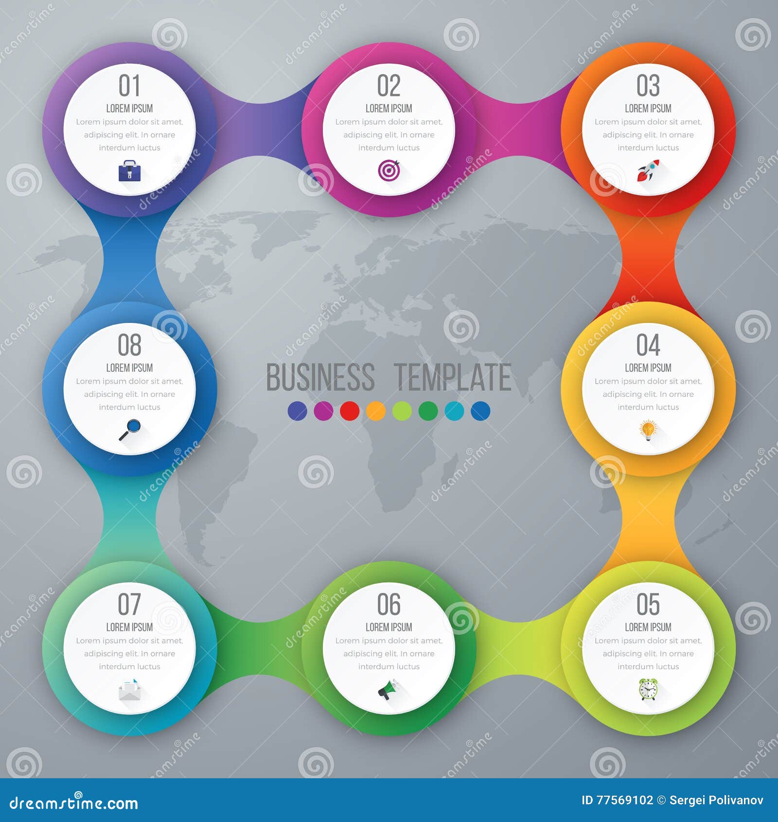 Vector Illustration Infographics Eight Options Stock Vector ...