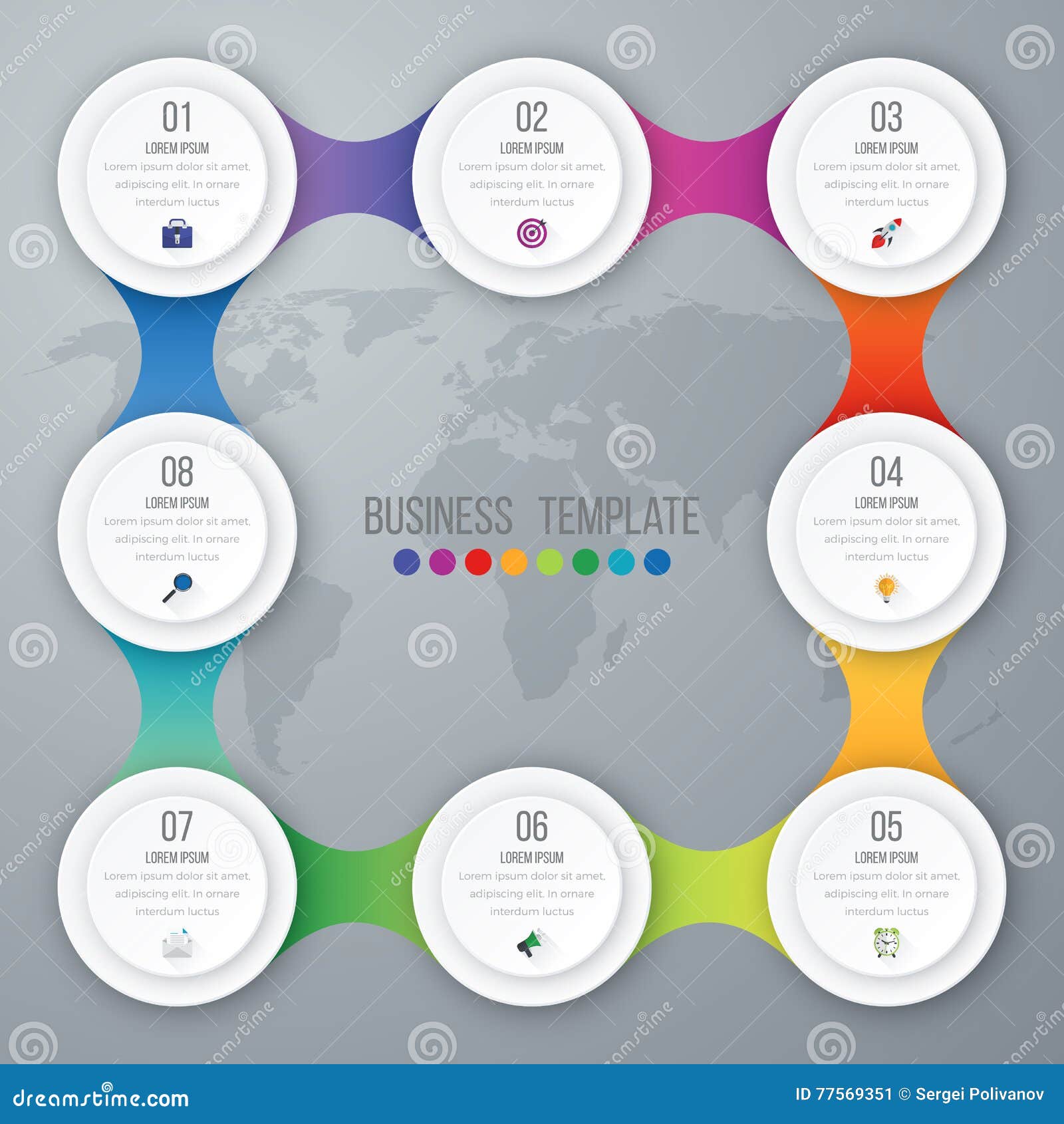 Vector Illustration Infographics Eight Options Stock Vector ...