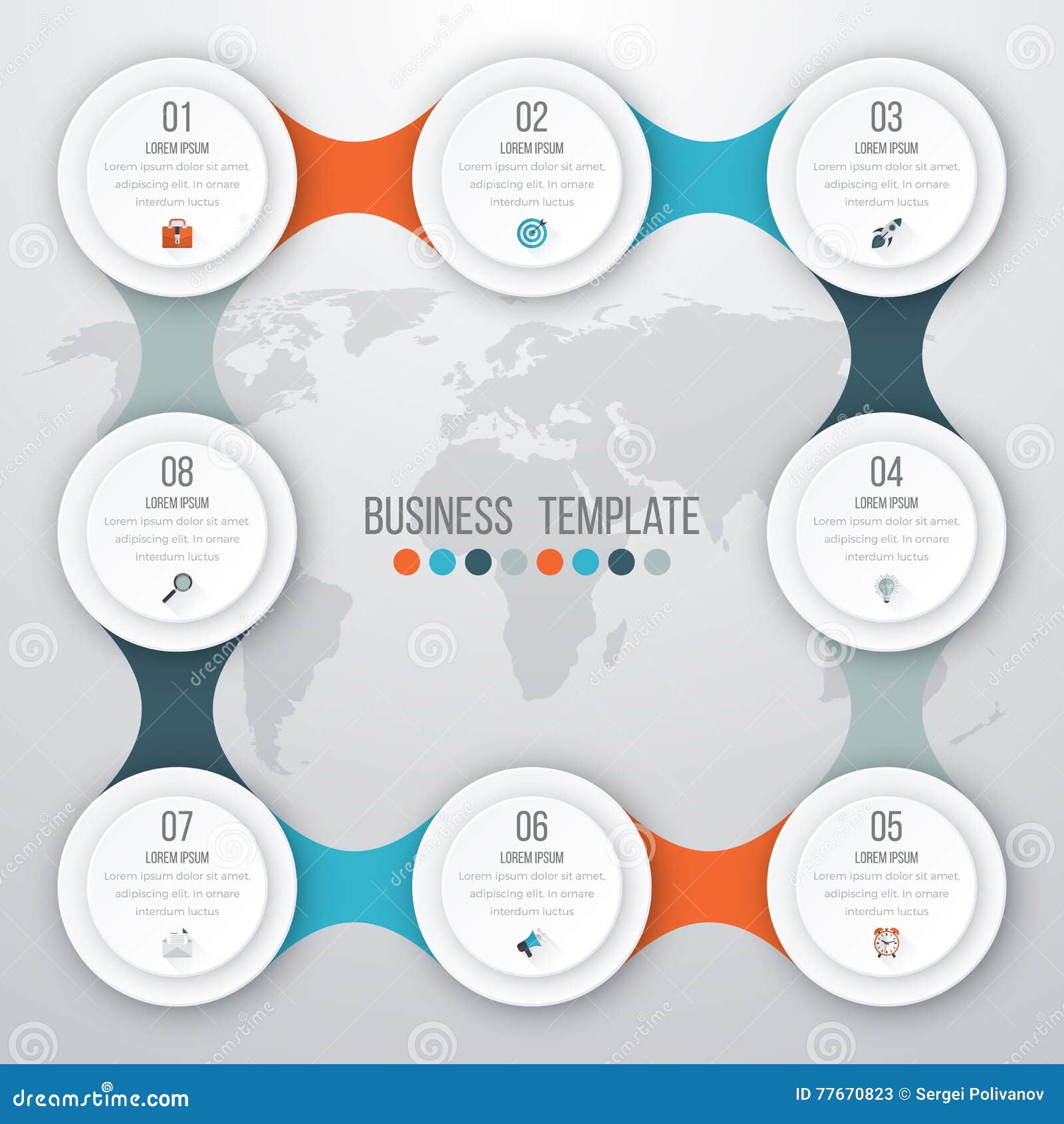 Vector Illustration Infographics Eight Options Stock Vector ...