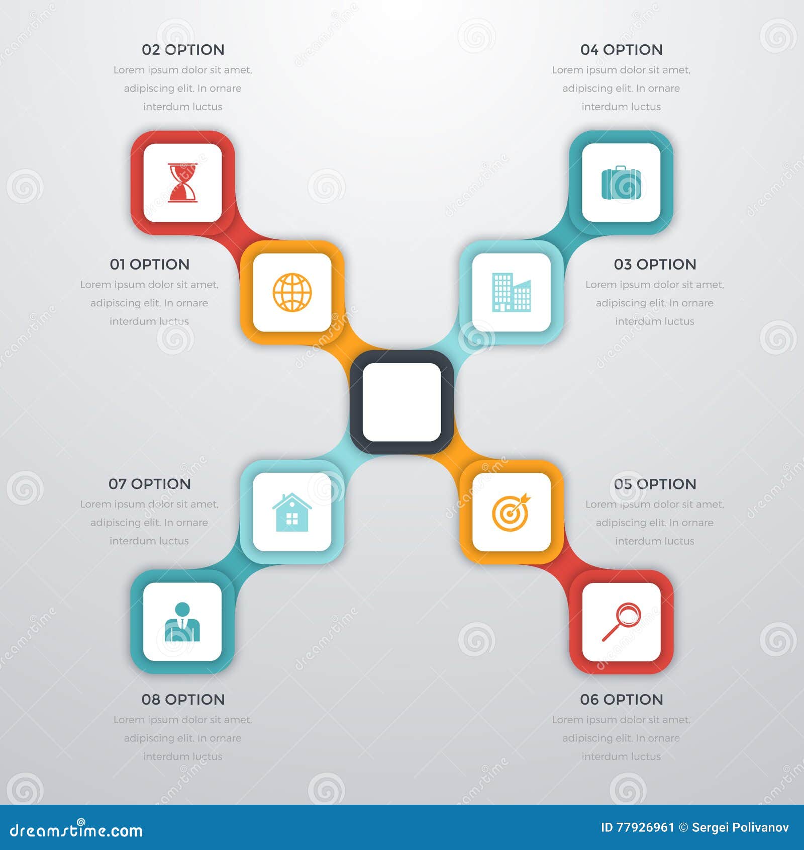 Vector Illustration Infographics Eight Options Stock Vector ...