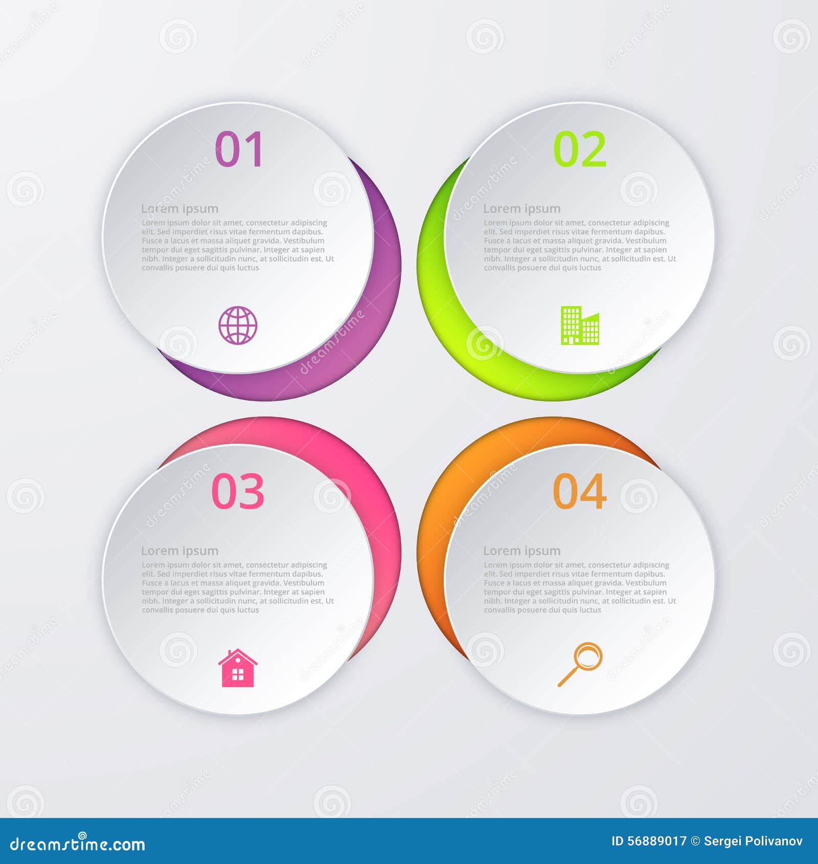 Vector Illustration Infographics Four Circles | CartoonDealer.com #56889017