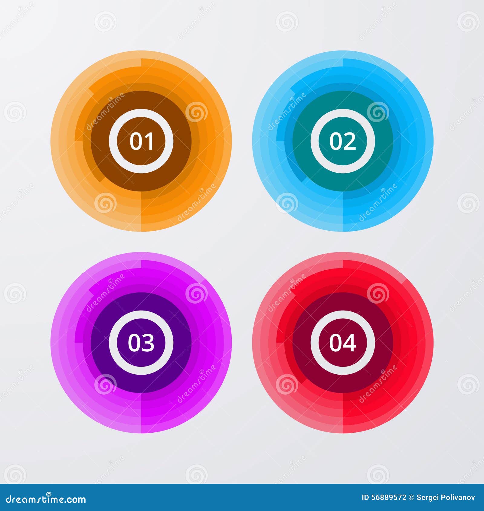 Vector Illustration Infographics Four Circles Stock Vector ...