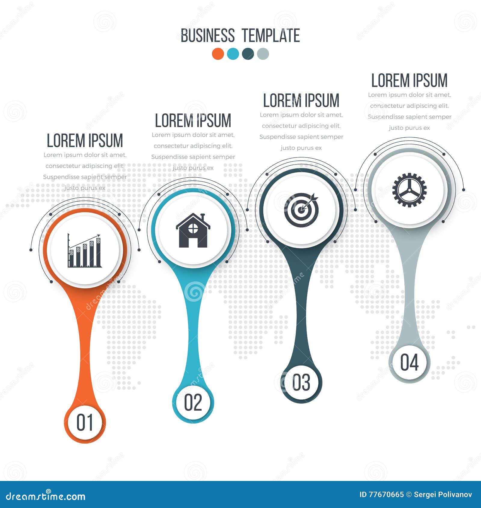 Vector Illustration Infographics Stock Vector - Illustration of four ...