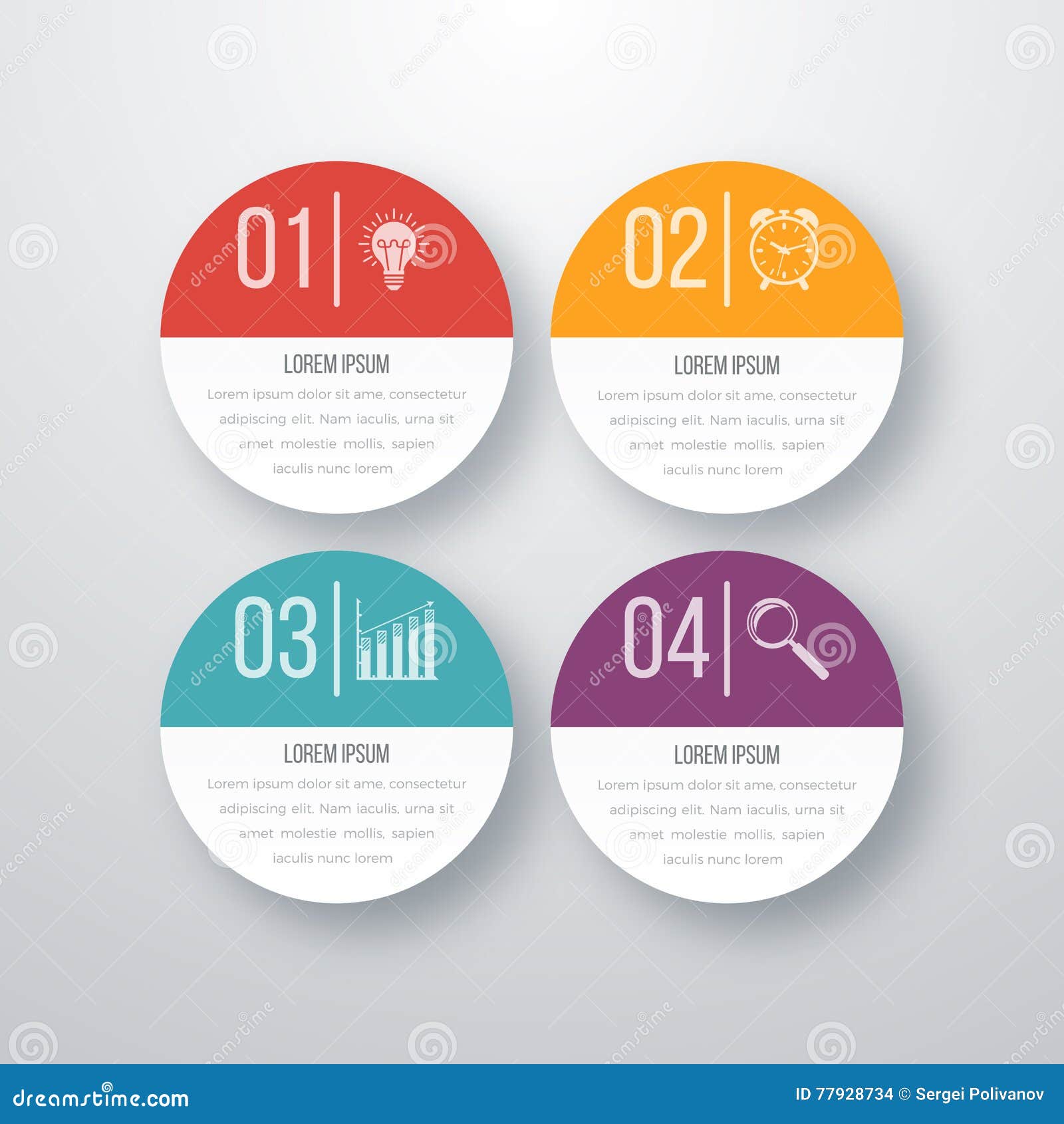 Vector Illustration Infographics Stock Vector - Illustration of four ...