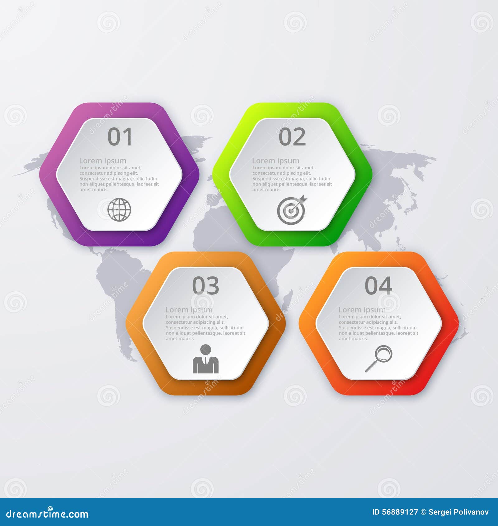 Vector Illustration Infographics Four Hexagon Stock Vector ... Vector Illustration Infographics Four Hexagon Stock Vector ...