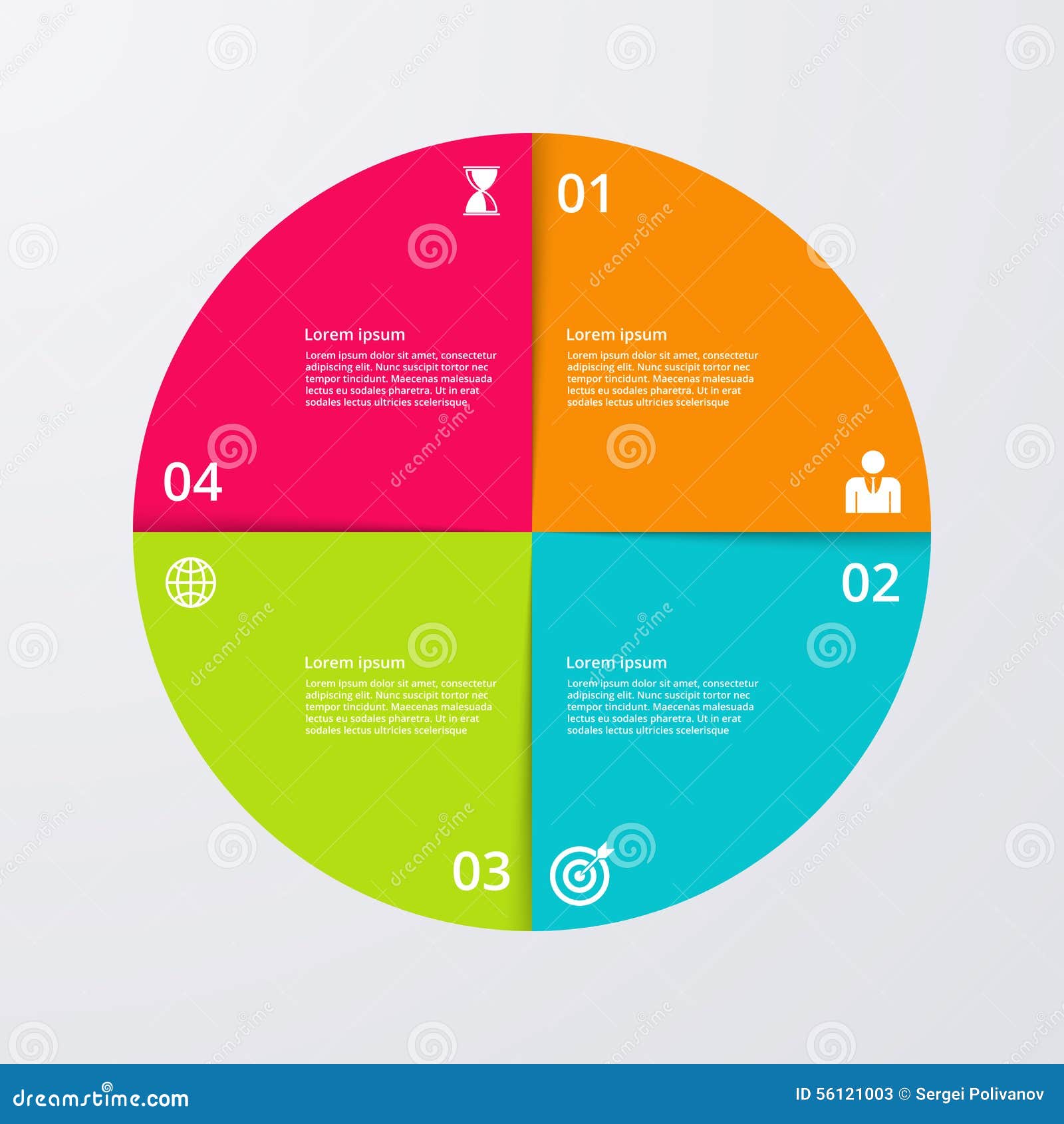 Infographics 4 Four Process Flow Design Vector And Marketing Can Be ...