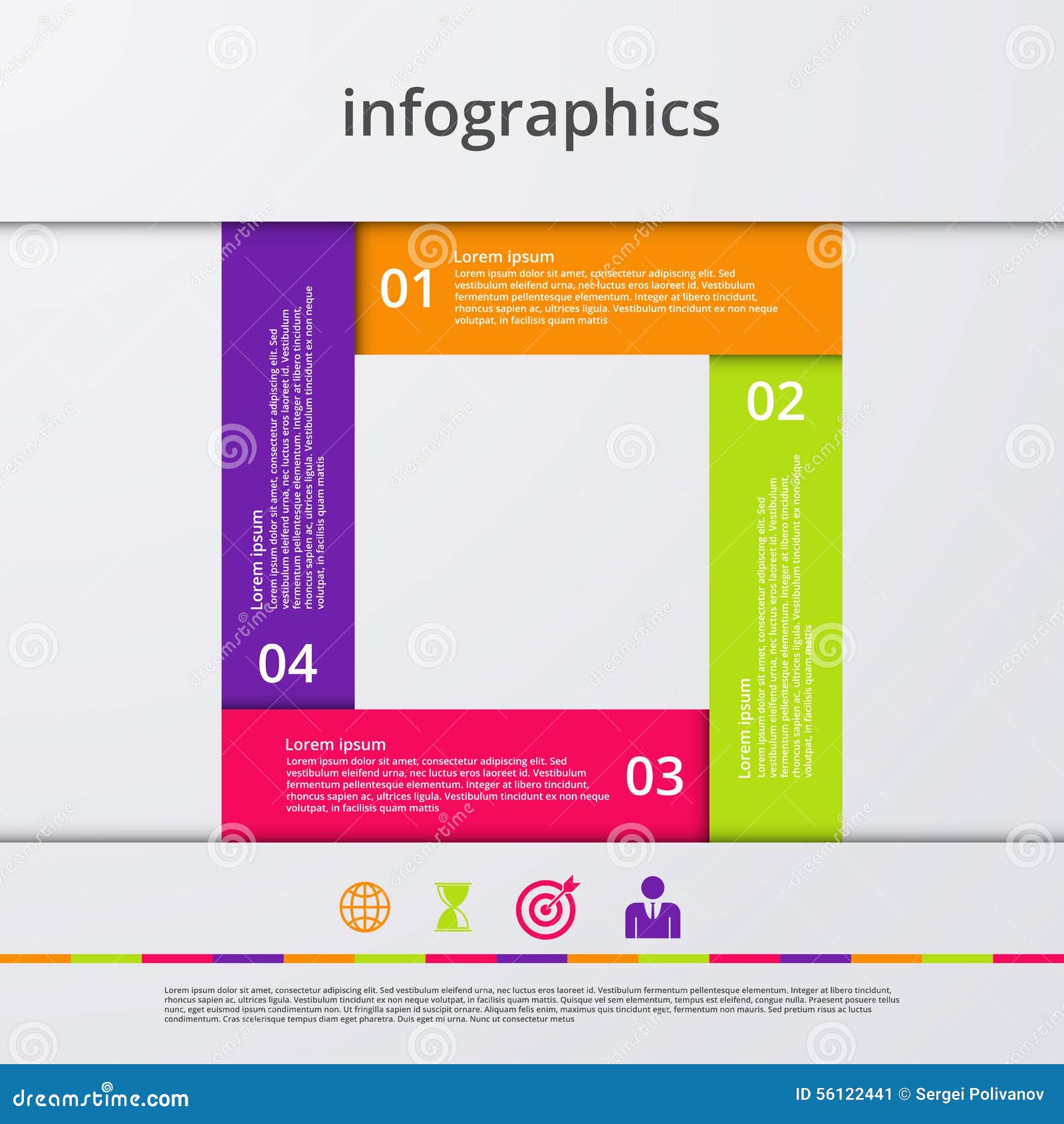 Vector Illustration Infographics Four Options Stock Vector ...