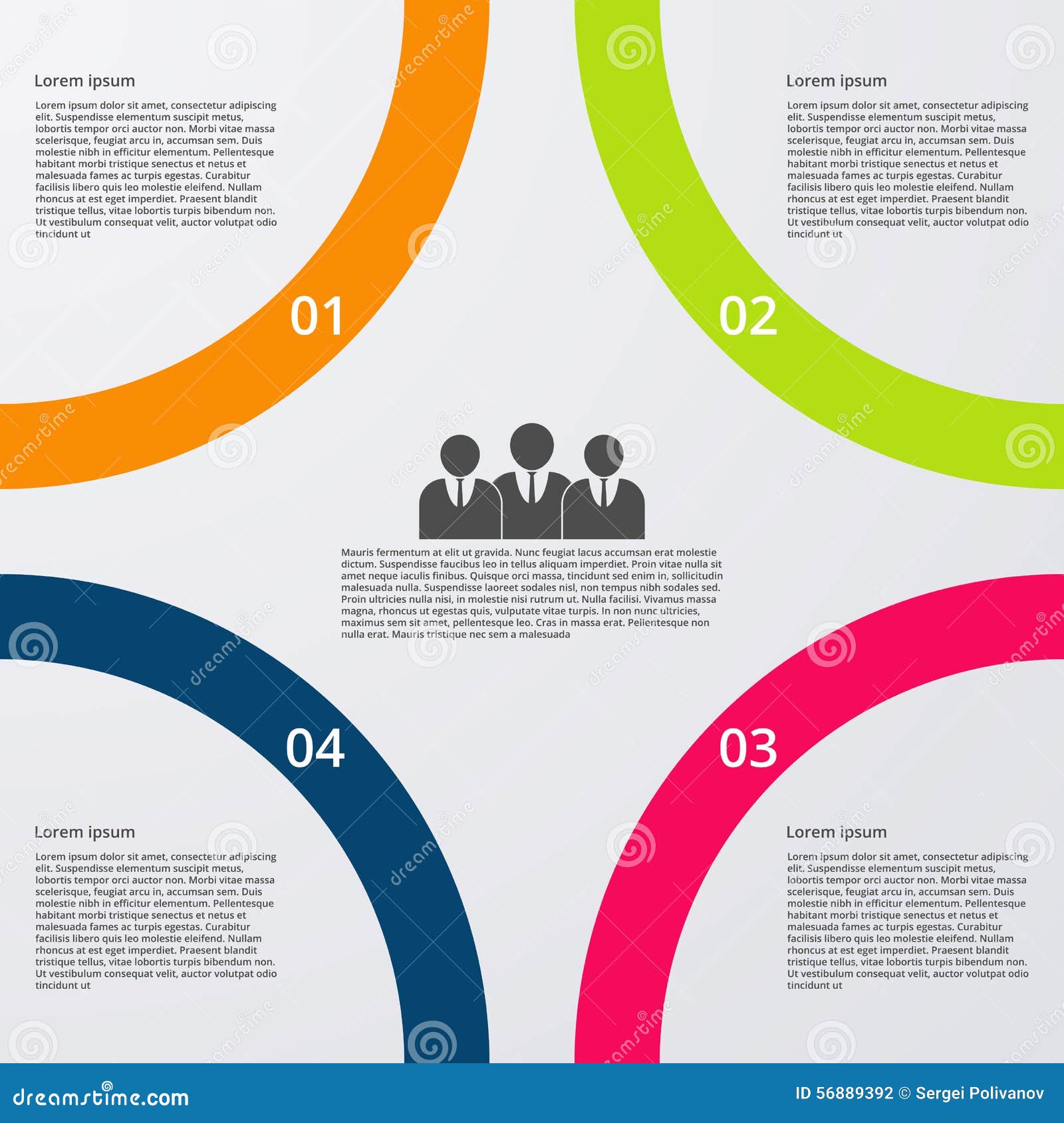 Vector Illustration Infographics Four Options Stock Vector ...