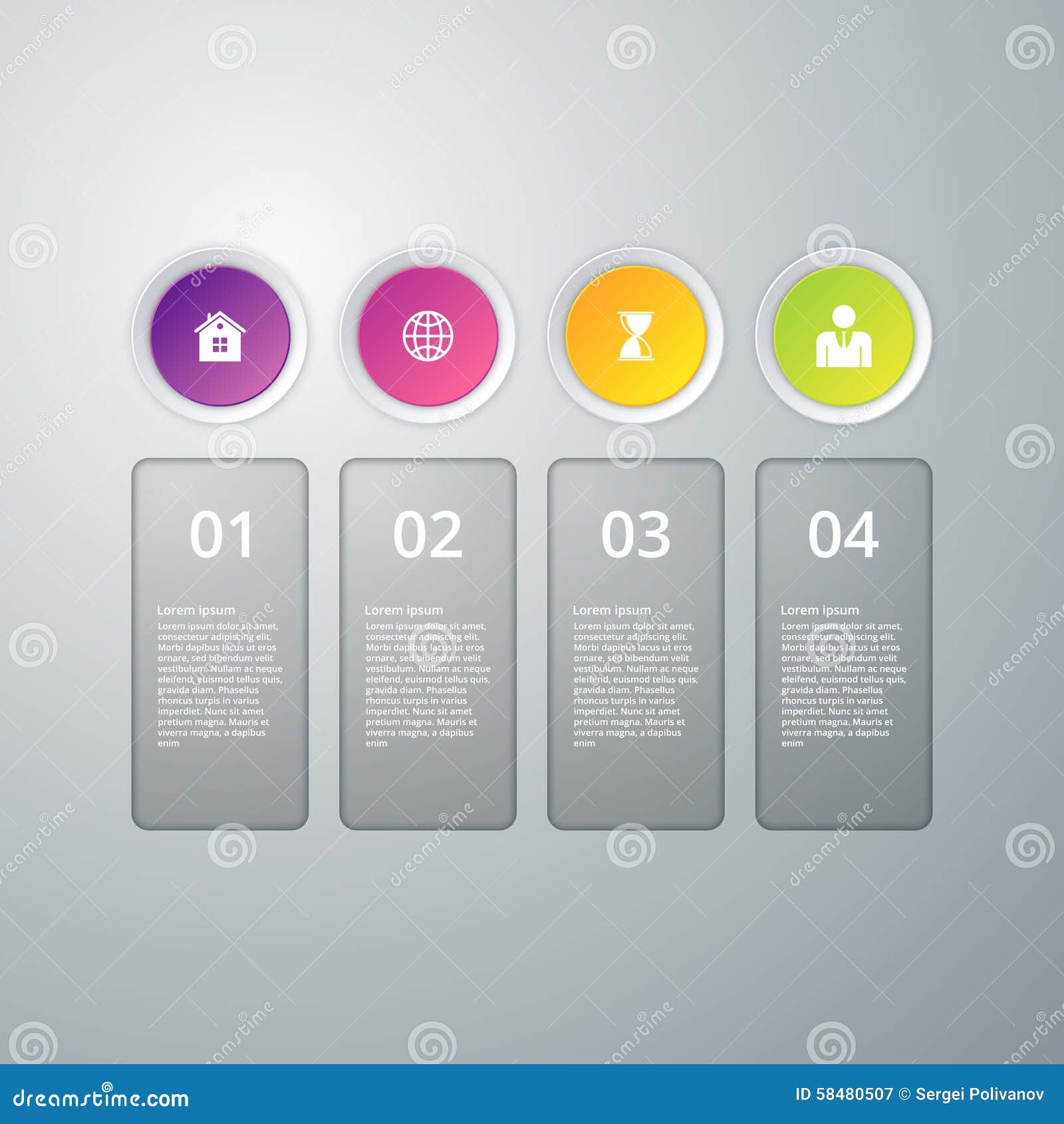 Vector Illustration Infographics Four Options Stock Vector ...
